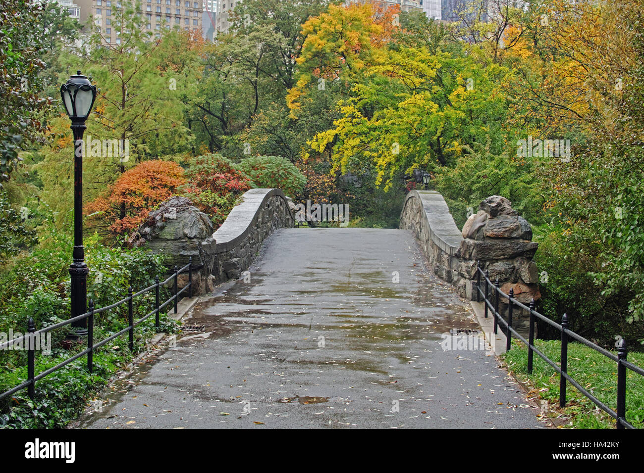 Gapstow Bridge is one of the icons of Central Park, Manhattan in New ...