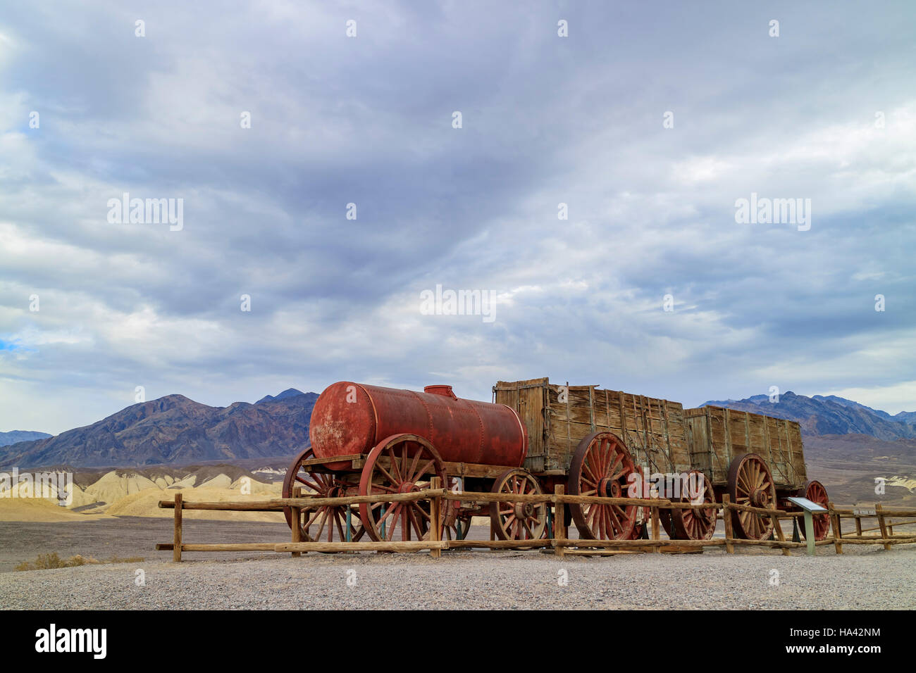 The old water tank car at Harmony Borax Works of Death Valley National ...