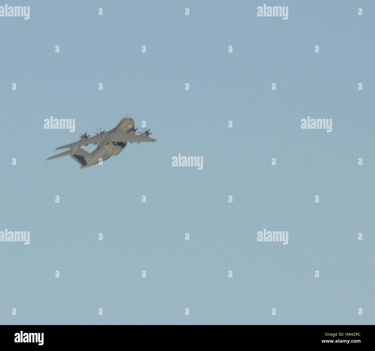 RAF Atlas Transport on test over Filey Brigg Stock Photo - Alamy