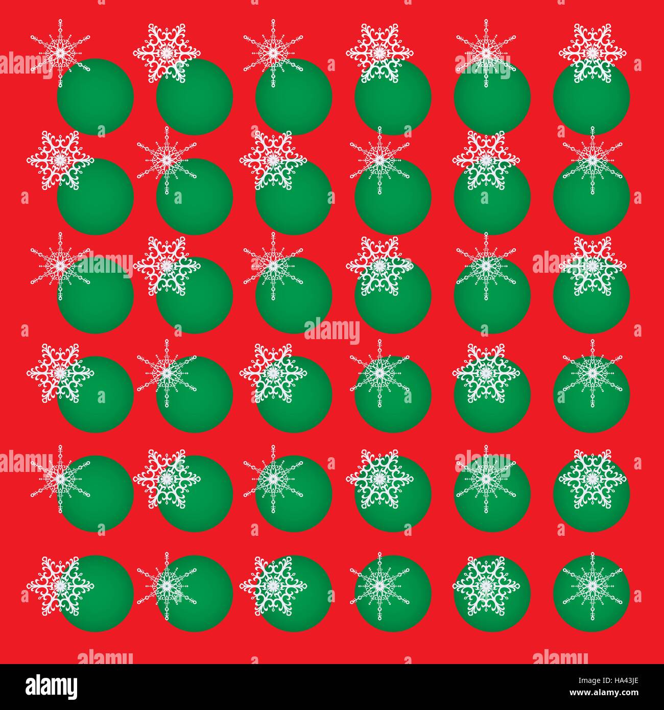 Christmas vector abstract background. White snowflakes and green ...