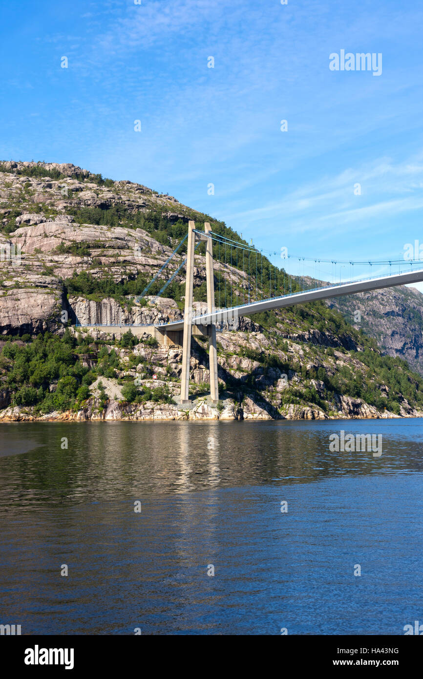 Lysefjord Brucke bridge over Lysefjord in Stavanger in Norway Stock ...