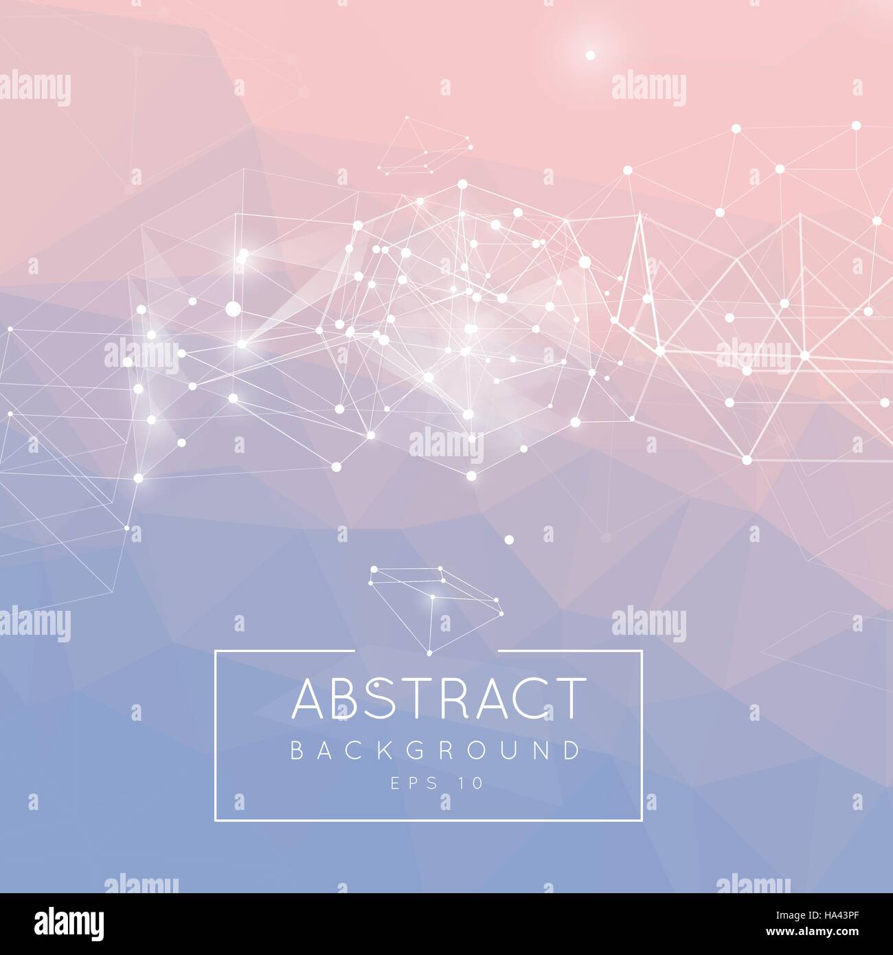 Abstract polygonal background. Low poly design connecting dots a Stock ...