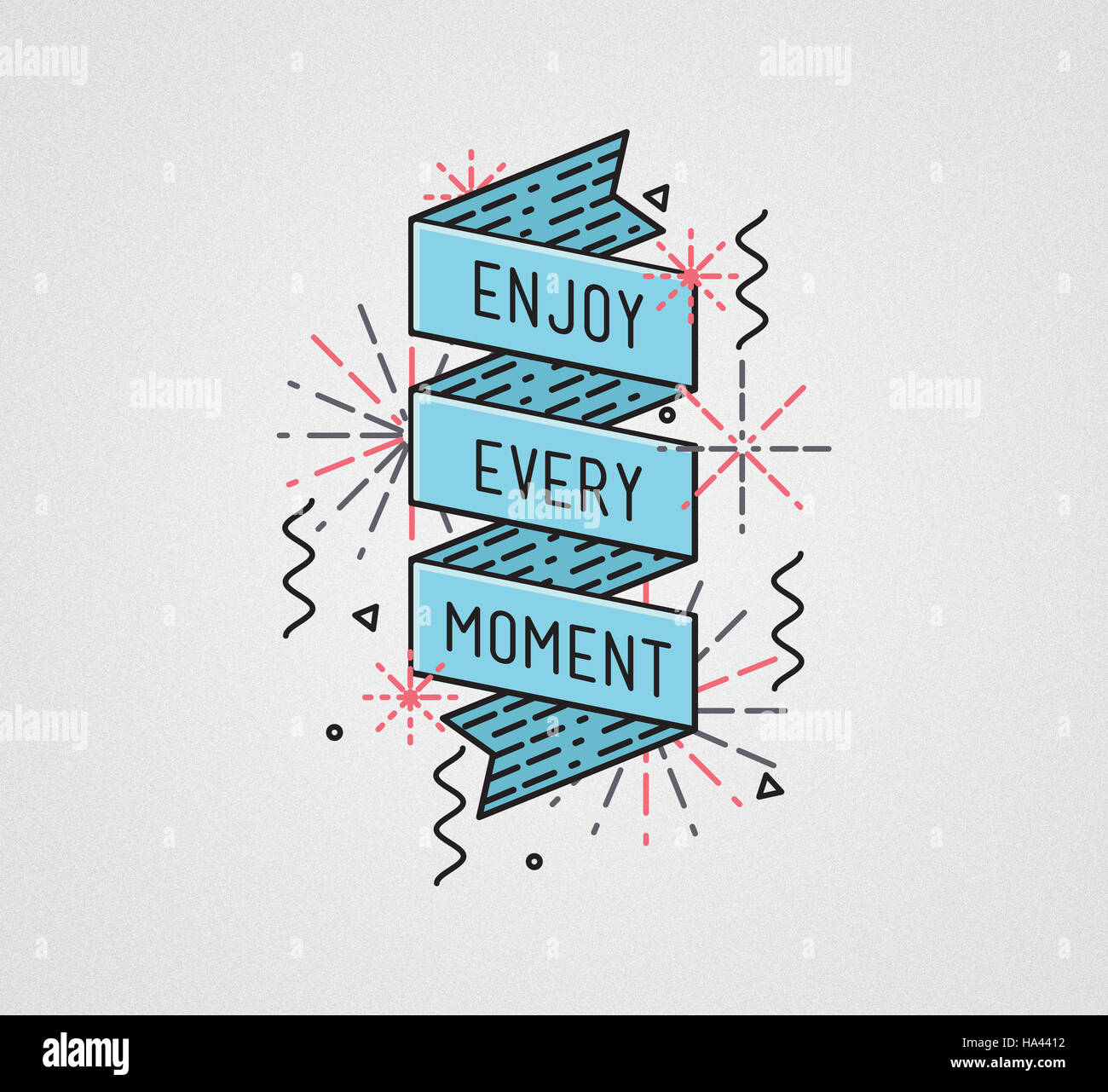 Enjoy every moment Inspirational illustration, motivational quotes ...