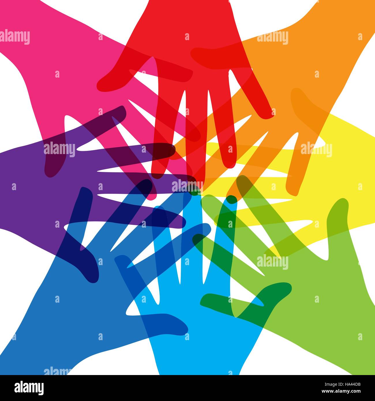 Teamwork, Community, Social Design Flat Concept. Vector Illustra Stock ...