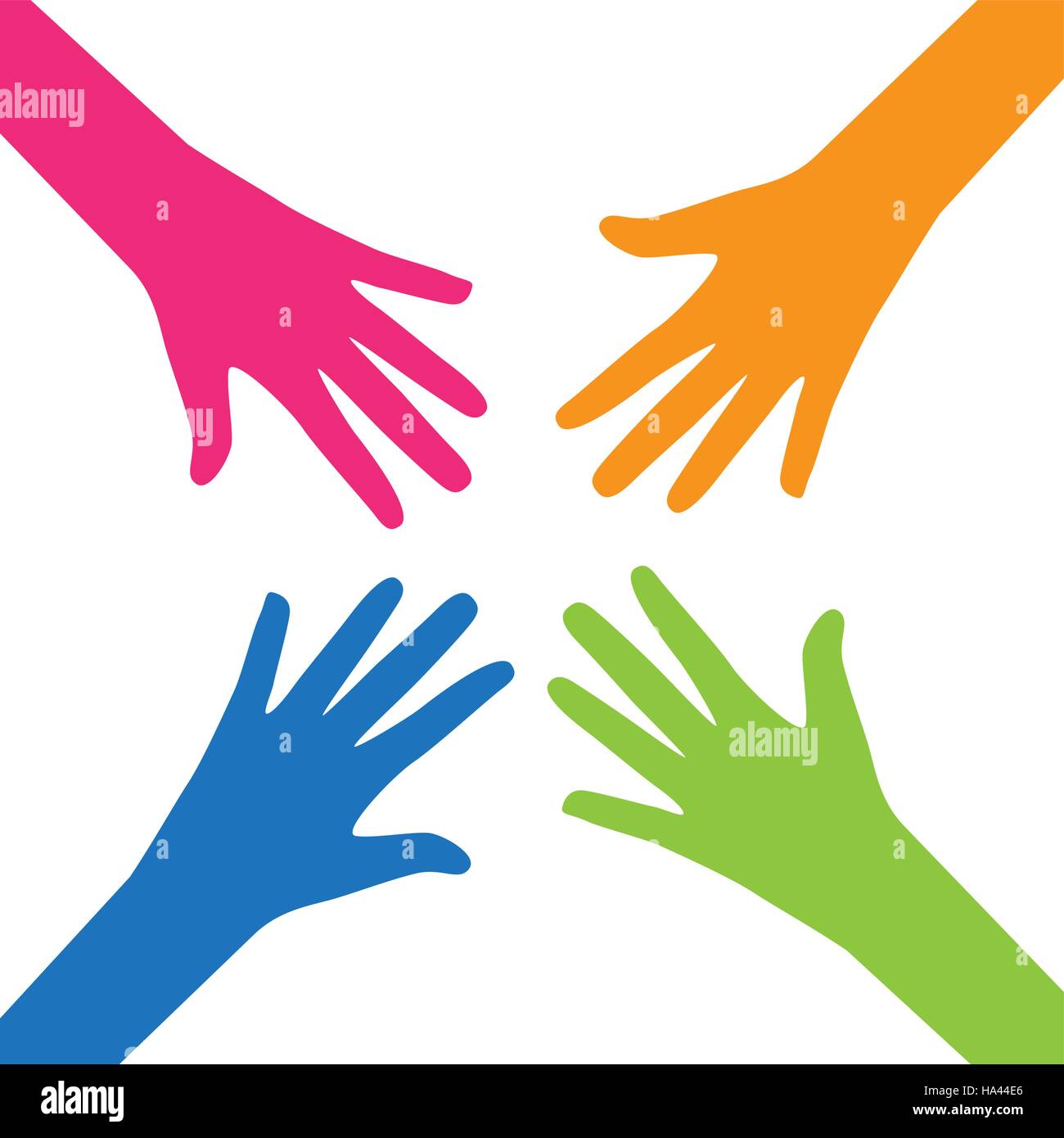 Teamwork, Community, Social Design Flat Concept. Vector Illustra Stock ...