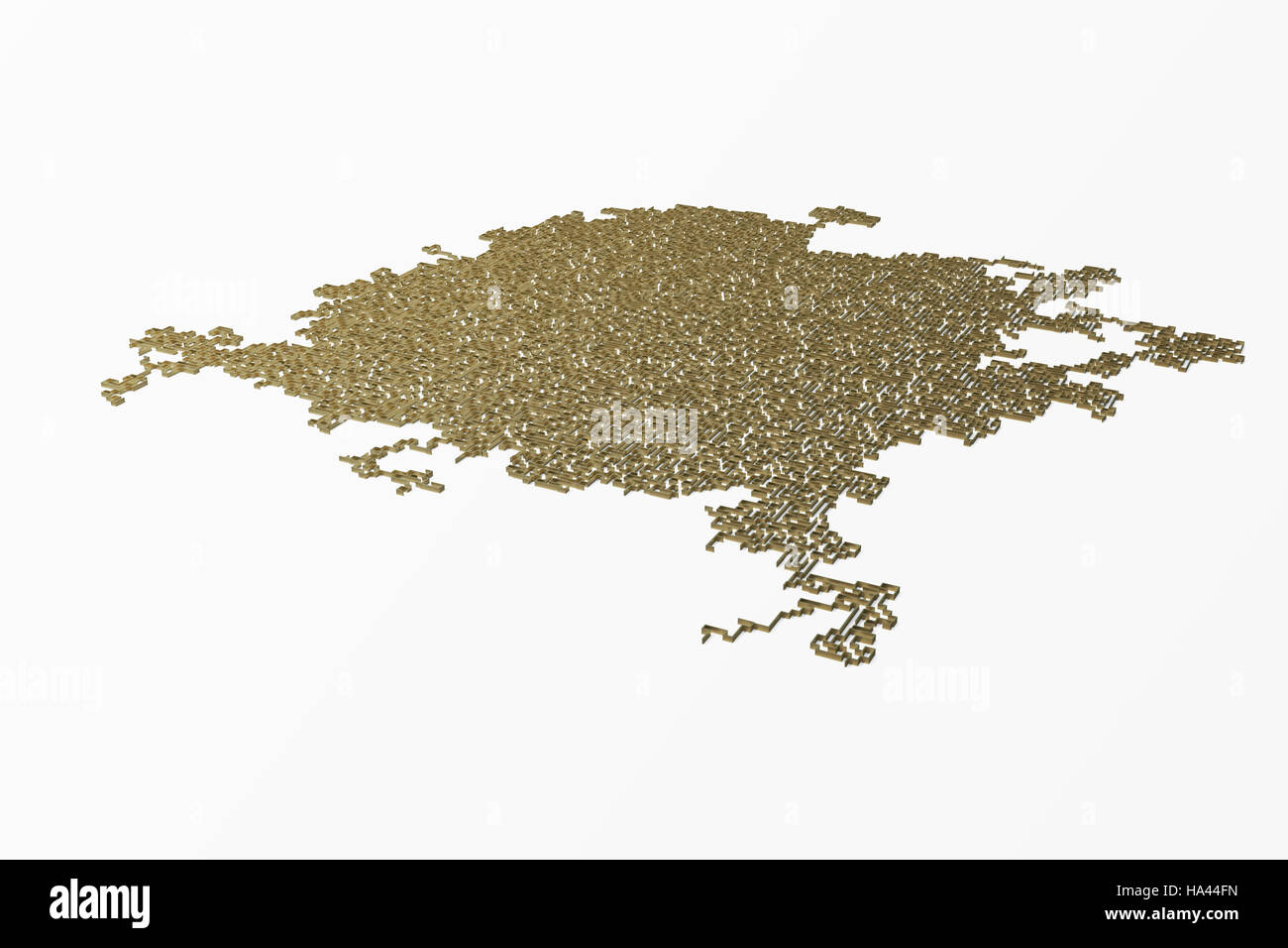 3d illustration gold labyrinth, complex problem solving concept Stock ...