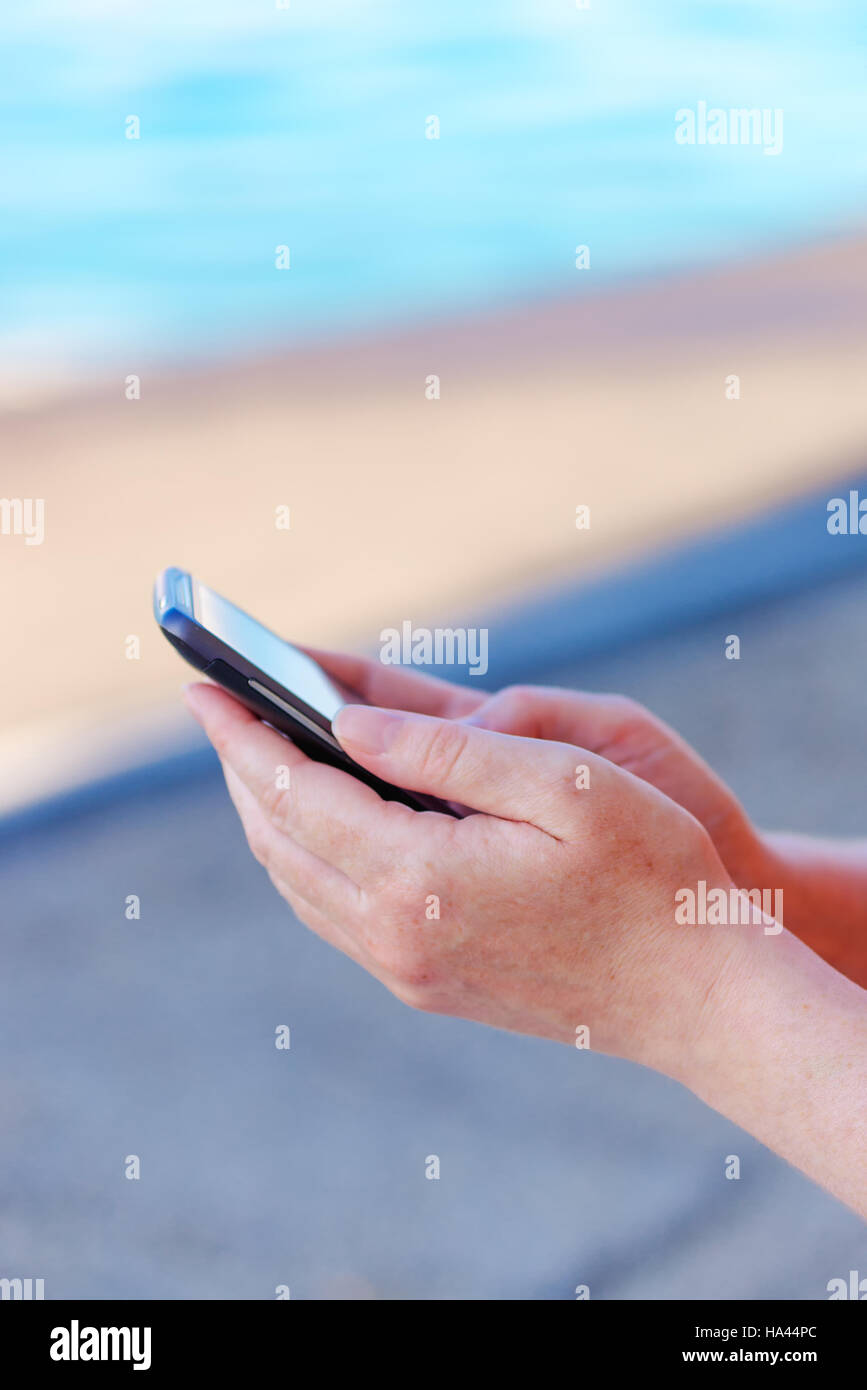 Woman hands texting message on hi-res stock photography and images - Alamy