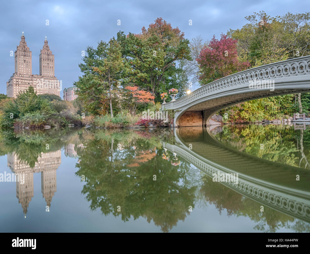 The Bow Bridge is a cast iron bridge located in Central Park, New York ...
