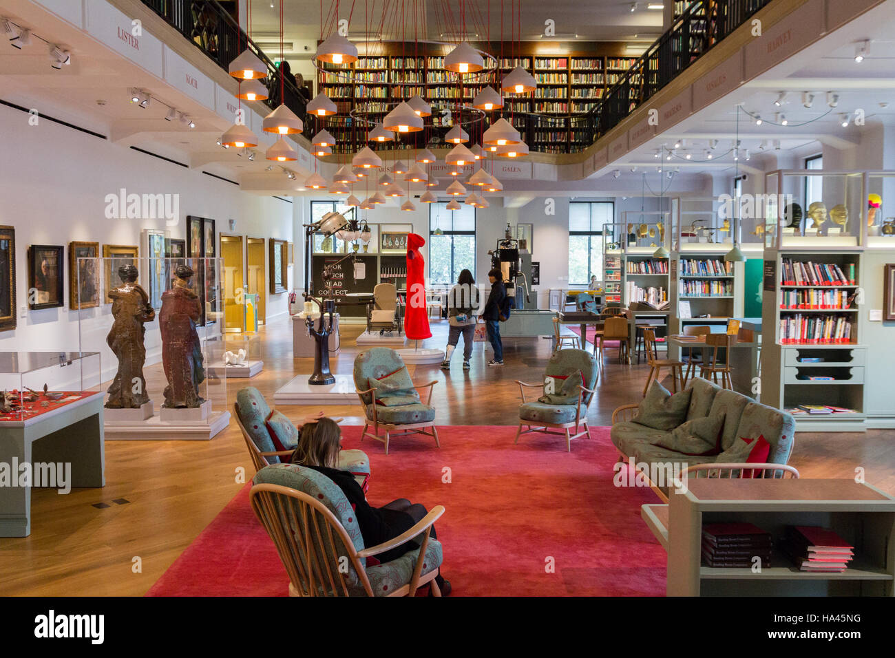 The interior of the Wellcome Library, London, England showcasing it's ...