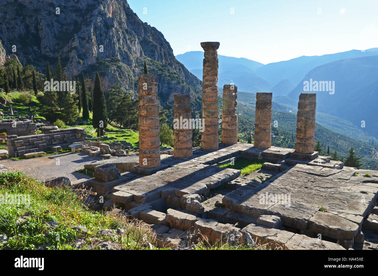 The ruins at Delphi, Phocis, Greece Stock Photo - Alamy