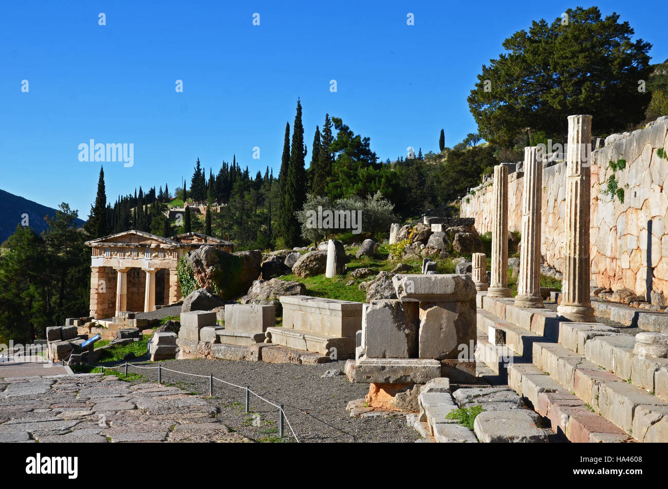 The ruins at Delphi, Phocis, Greece Stock Photo - Alamy
