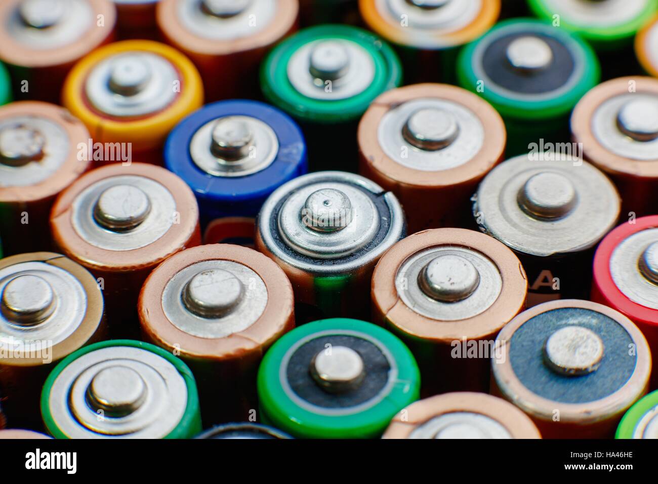 Energy abstract background of colorful batteries Stock Photo - Alamy