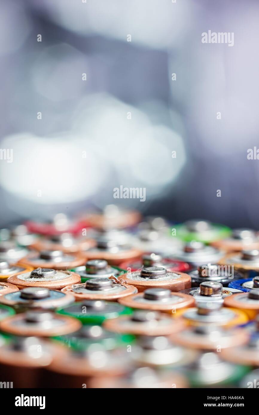Energy abstract background of colorful batteries Stock Photo - Alamy