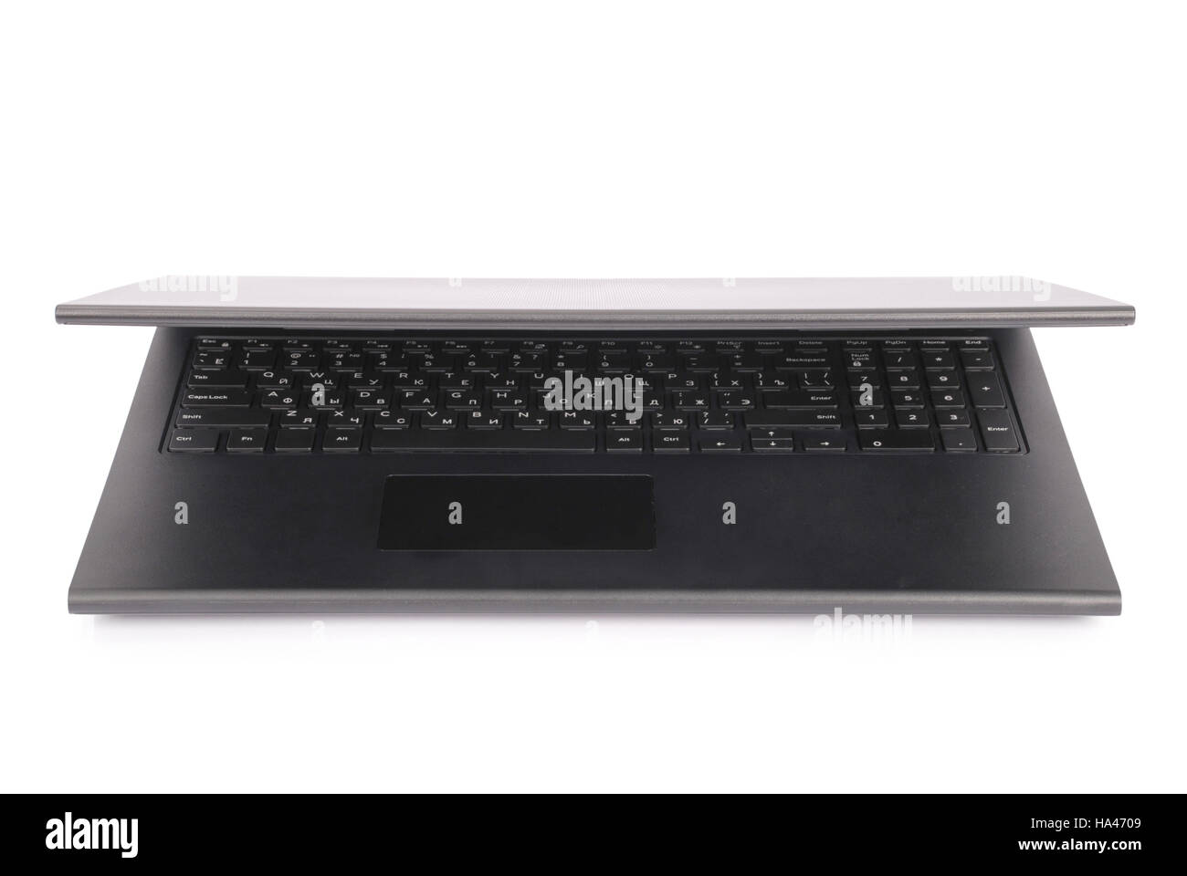 Black laptop white background with soft shadow. Clipping path Stock ...