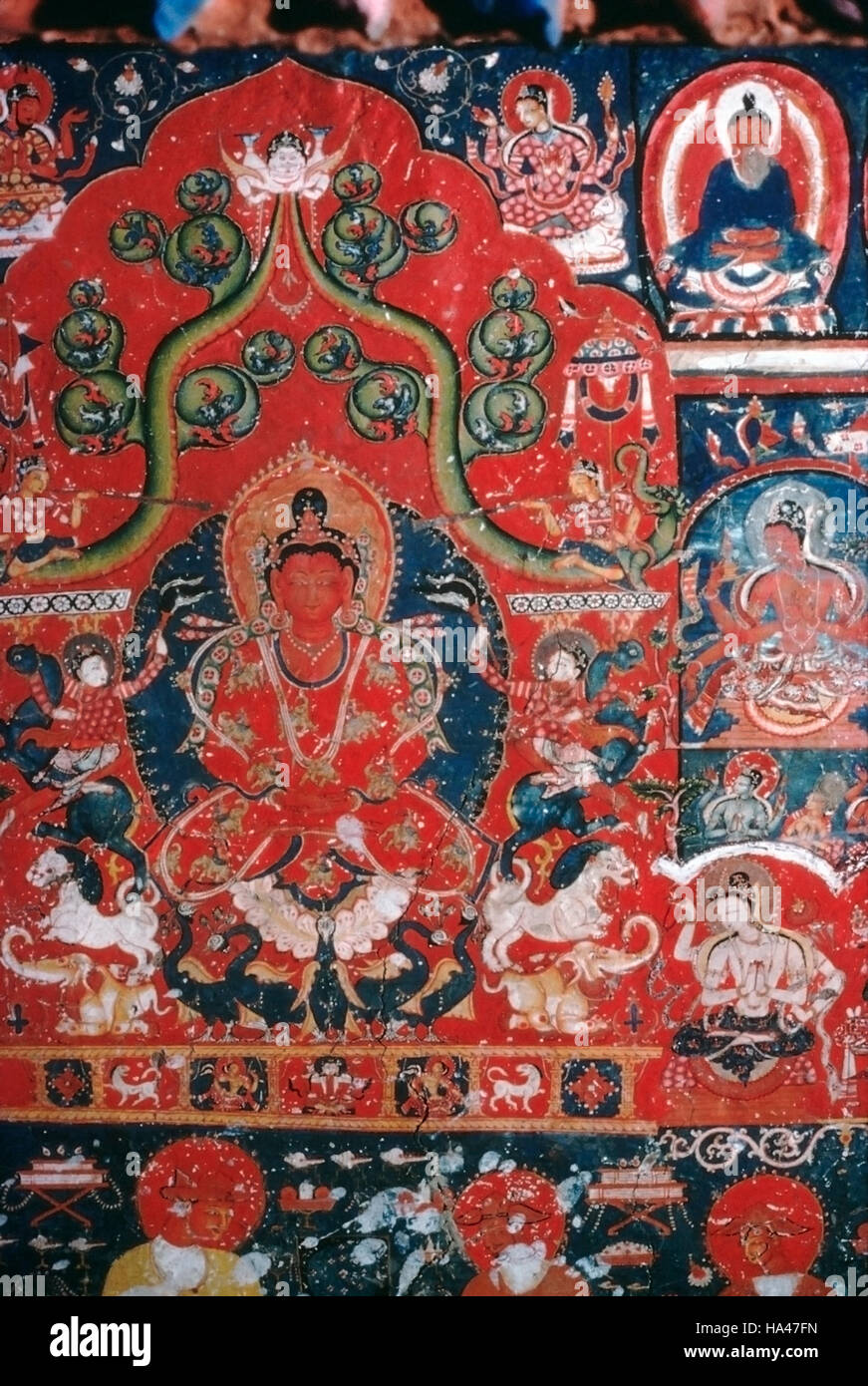 Painting, Alchi Monastery. Ladakh, India Stock Photo - Alamy