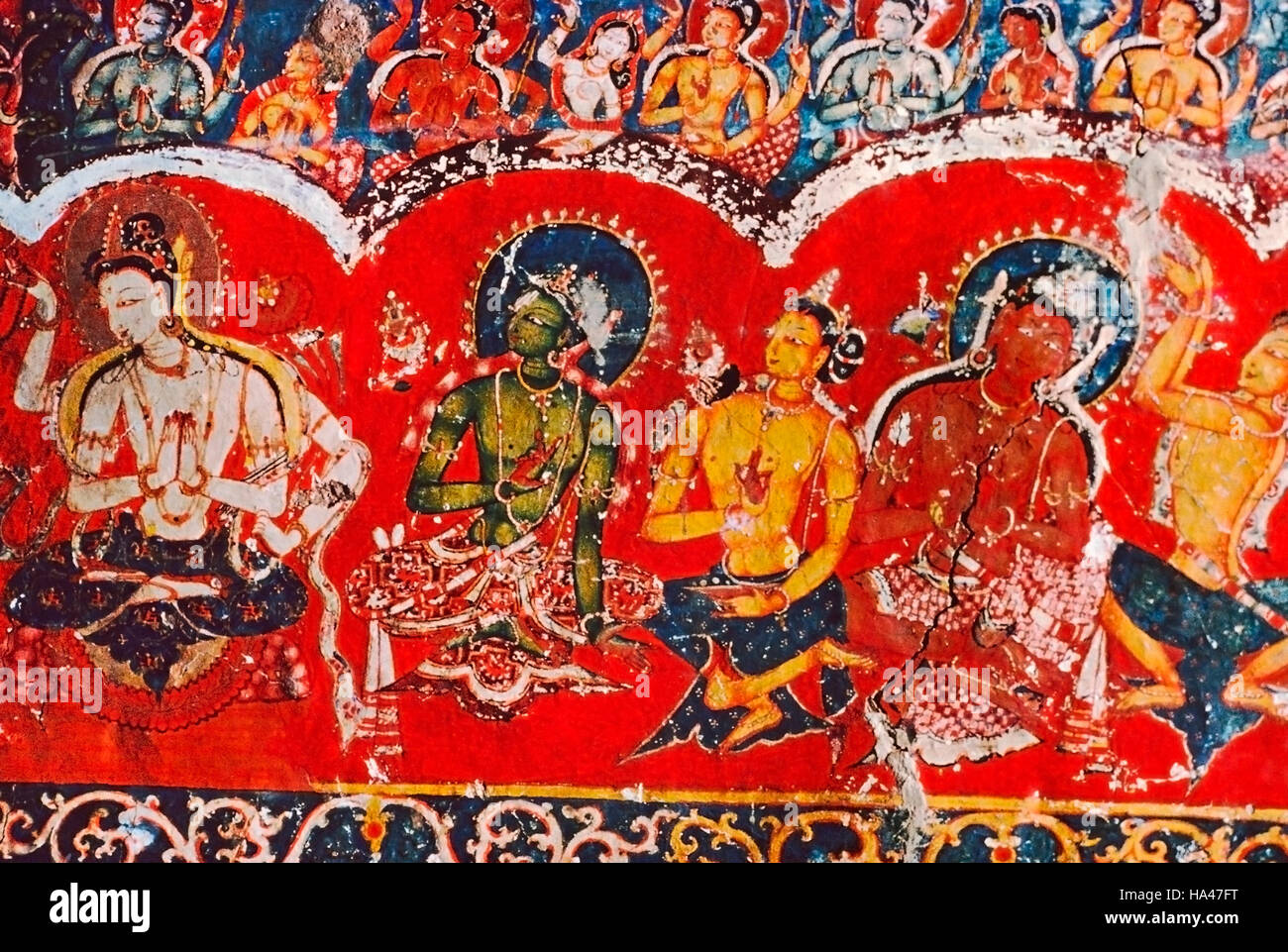 Painting, Alchi Monastery. Ladakh, India Stock Photo - Alamy