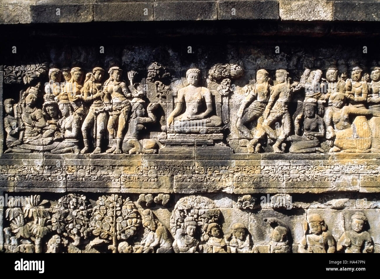 Borobudur relief gallery hi-res stock photography and images - Alamy