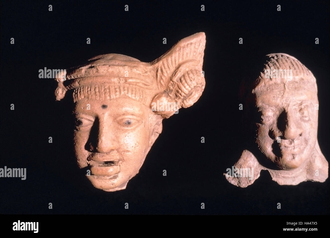 Ter (Osmanabad) MHR Koalin, double mould three heads circa. 2nd century ...