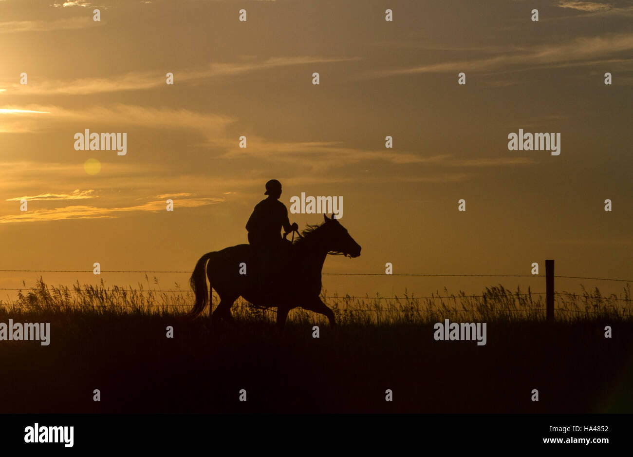 Native Americans riding horses near Highway 18 on the Rosebud Indian ...