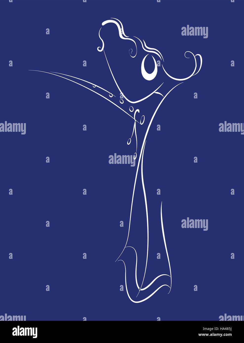 Lord Krishna Creative Line Art (Vector Illustration Stock Vector Image ...