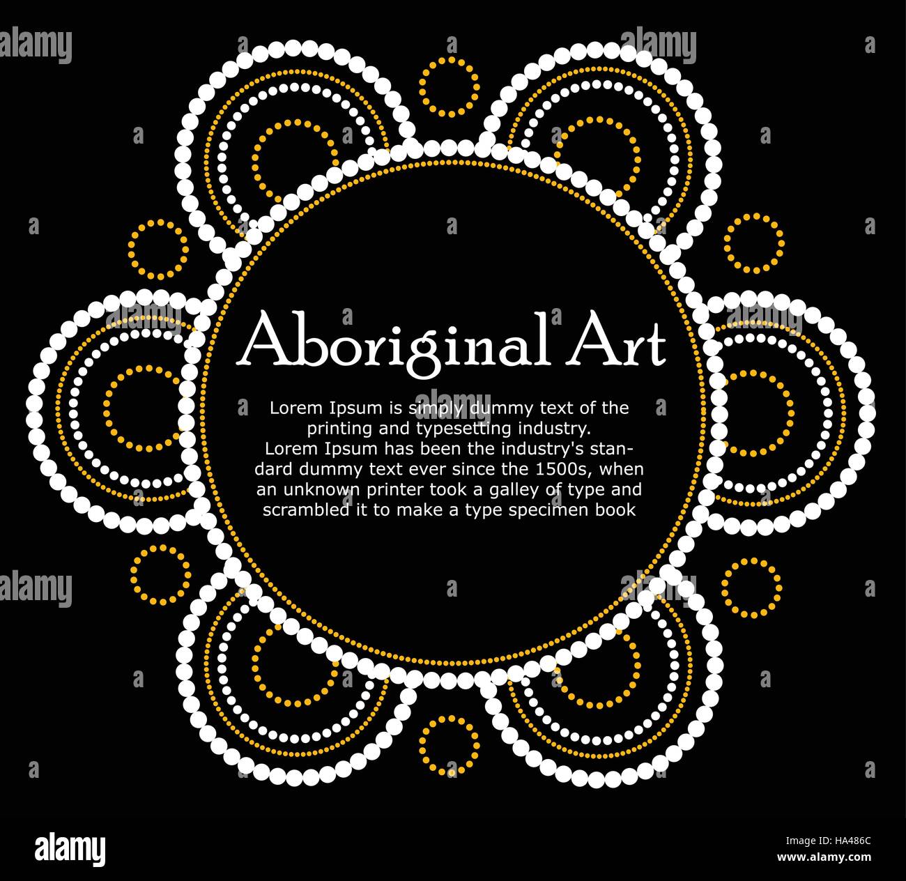 Aboriginal art. Vector Banner with text Stock Vector Image & Art - Alamy
