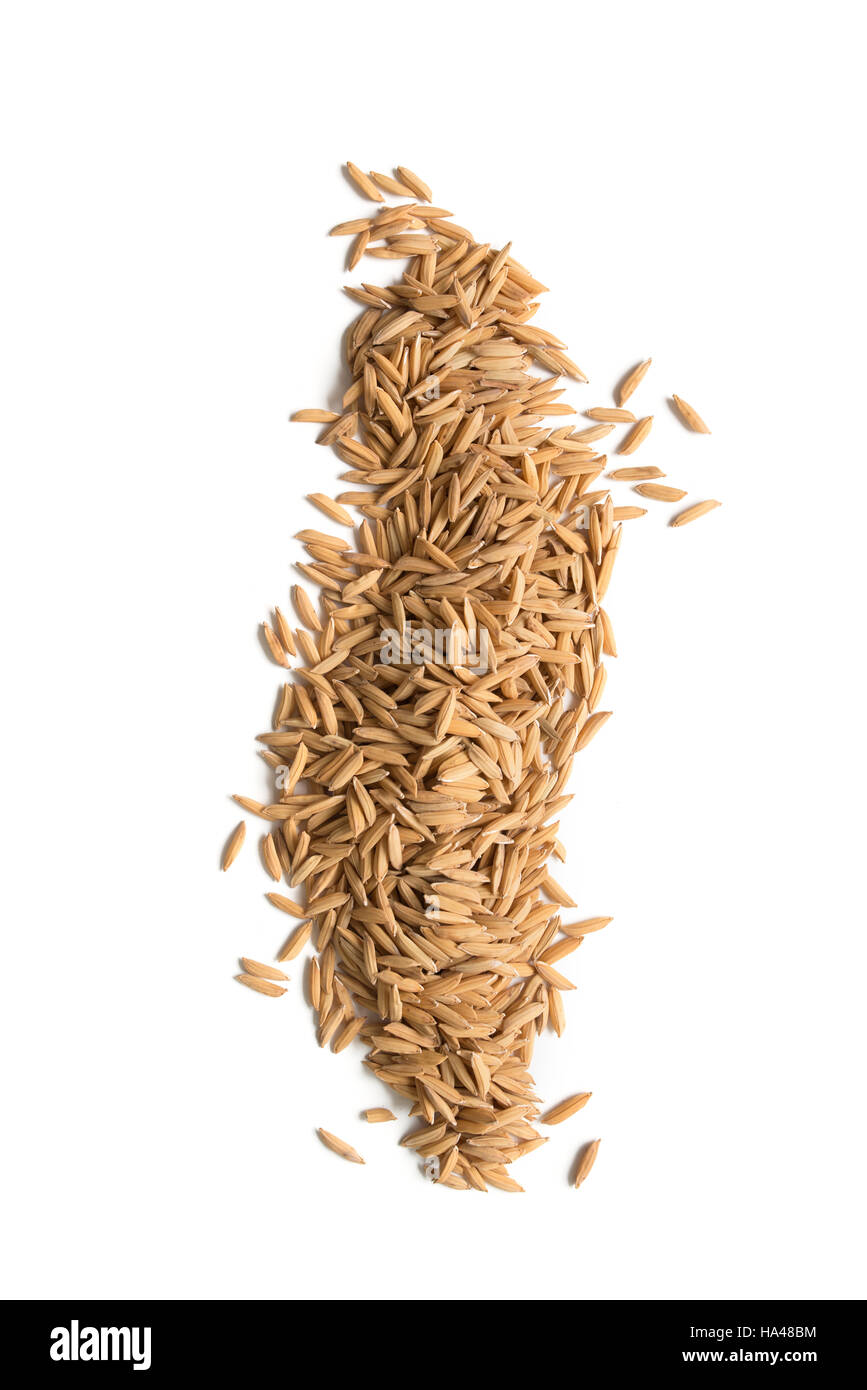 paddy seed on white background Stock Photo - Alamy