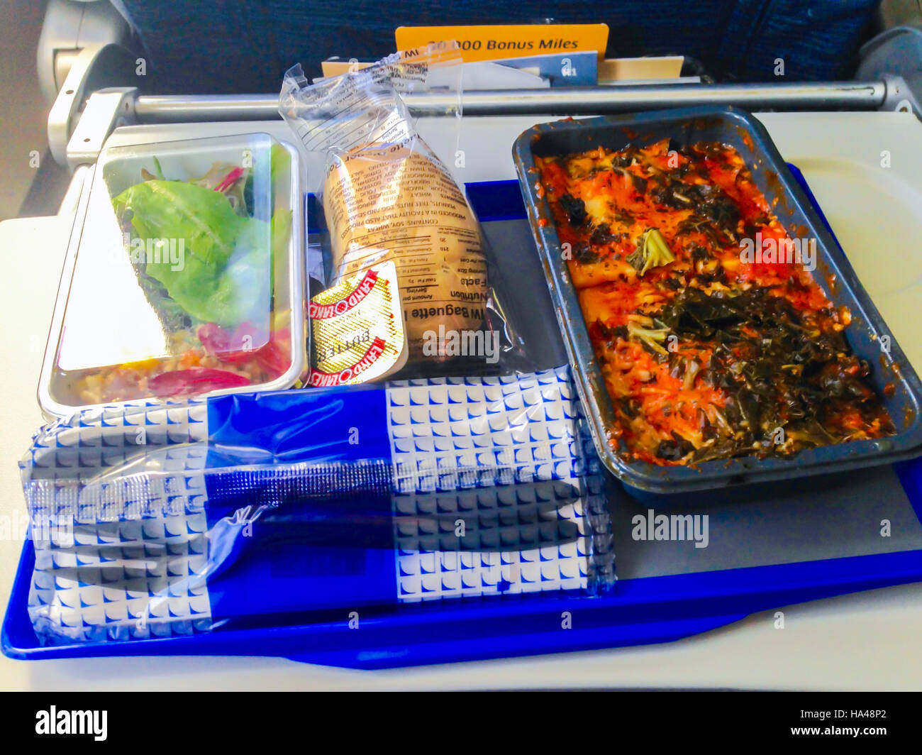 Detail, Tray, Airline Food, Lunch Stock Photo - Alamy