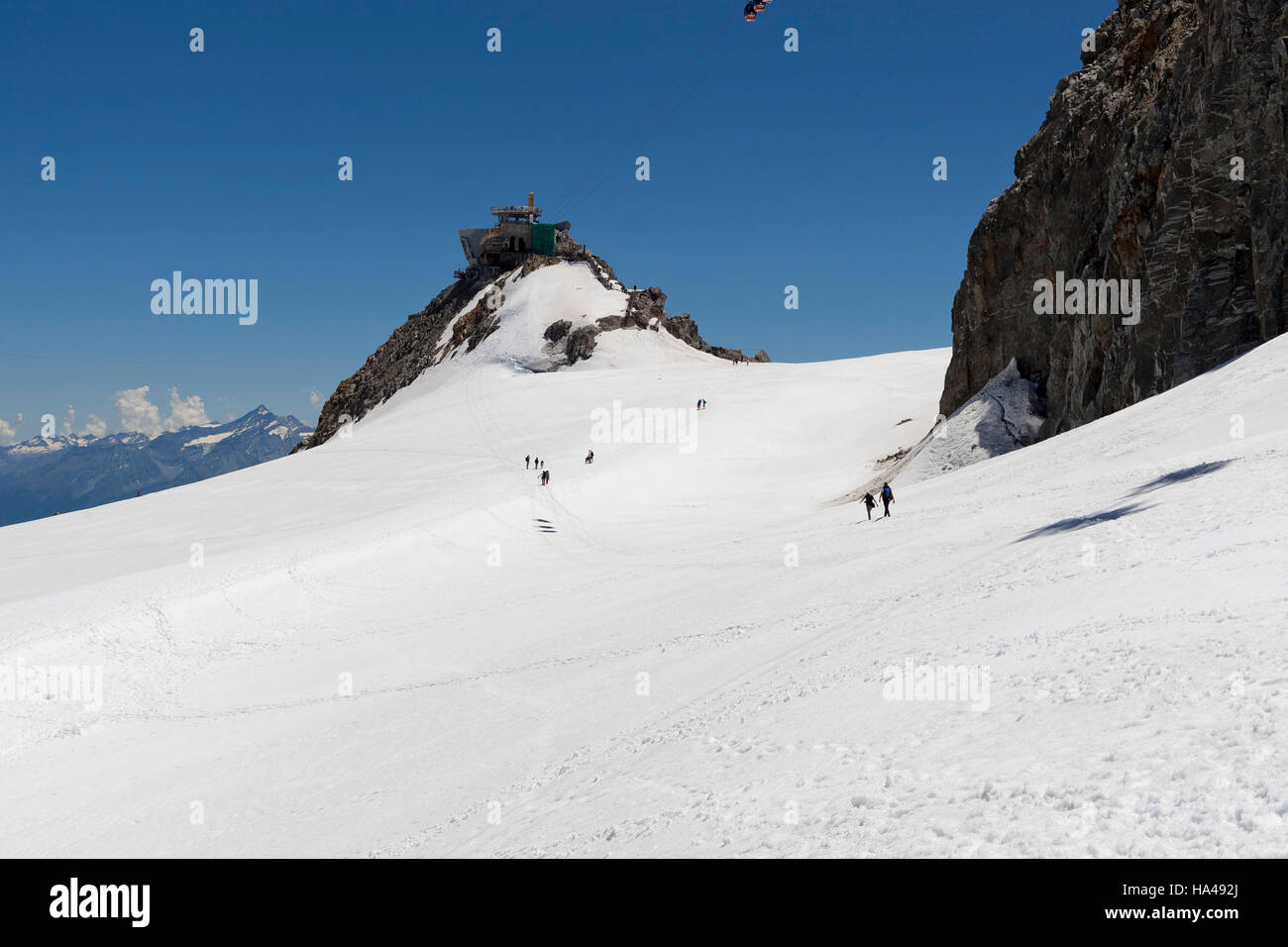 Valle d'Aosta Italy glacier punta Herbronner Monte Bianco Italy summer ...