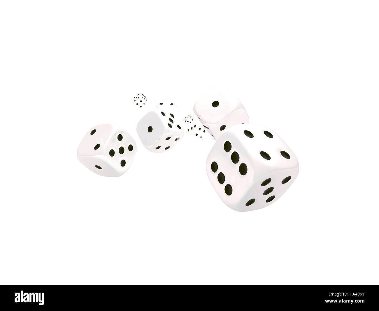 classic dice 3d rendering on white Stock Photo - Alamy