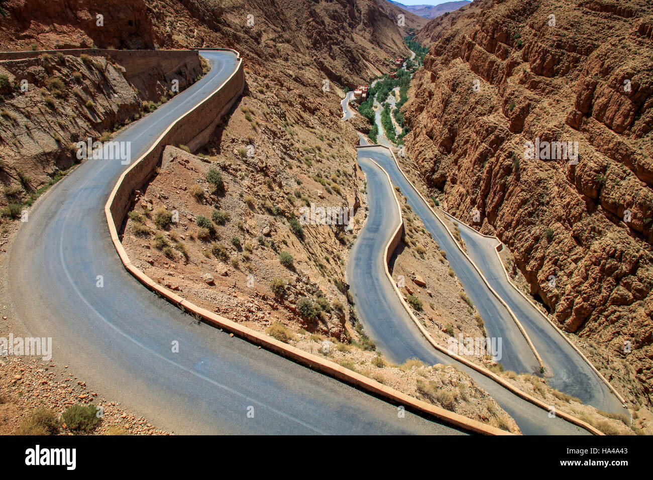 Winding road through impressive Dades gorge, Morocco Stock Photo - Alamy