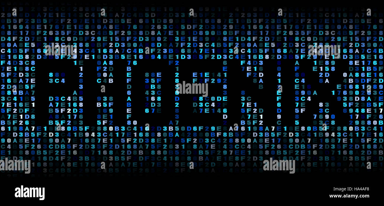 Phoenix text on hex code illustration Stock Photo - Alamy