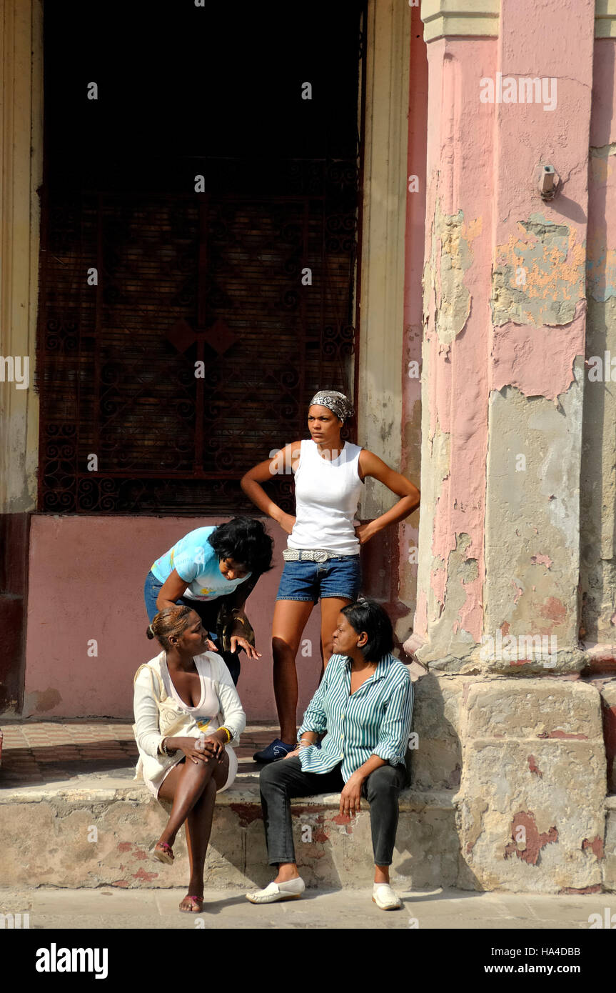 Cuban people and architecture,Havana, Cuba, Caribbean Stock Photo - Alamy
