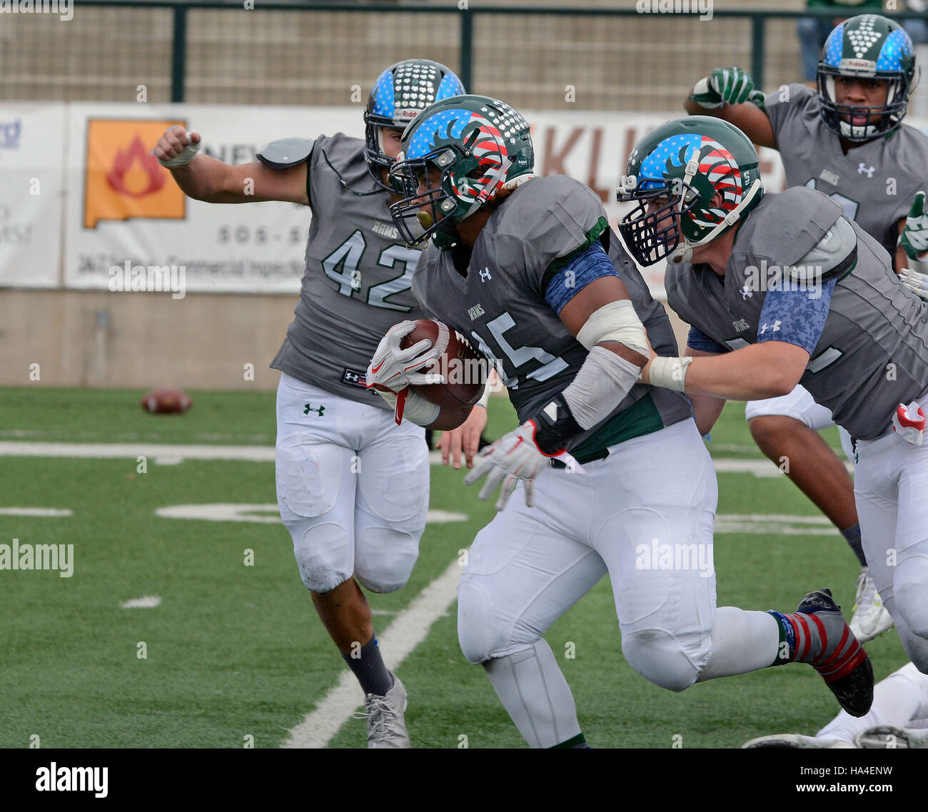 Albuquerque, NM, USA. 26th Nov, 2016. Rio Rancho's #45 Elijah Goodwin ...