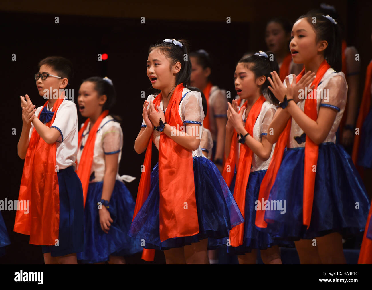 Fuzhou, China's Fujian Province. 27th Nov, 2016. Pupils from a local ...