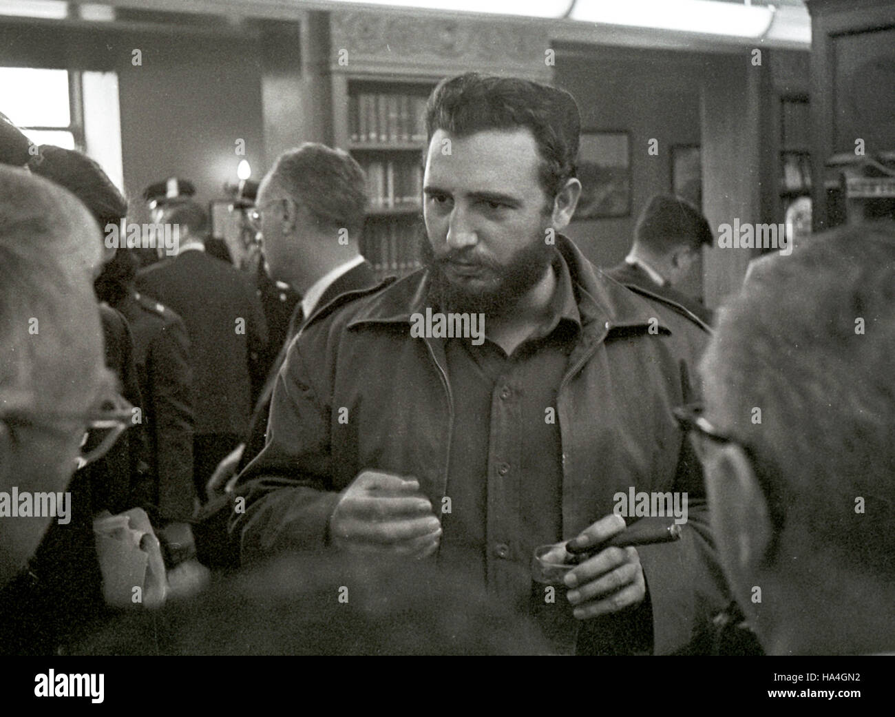Prime Minister Fidel Castro of Cuba speaks to reporters after ...