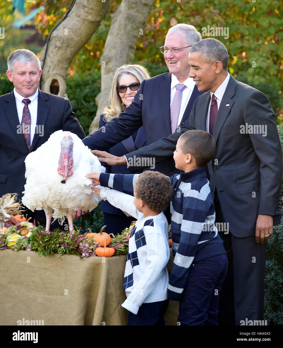 United States President Barack Obama, left, joined by nephews Austin ...