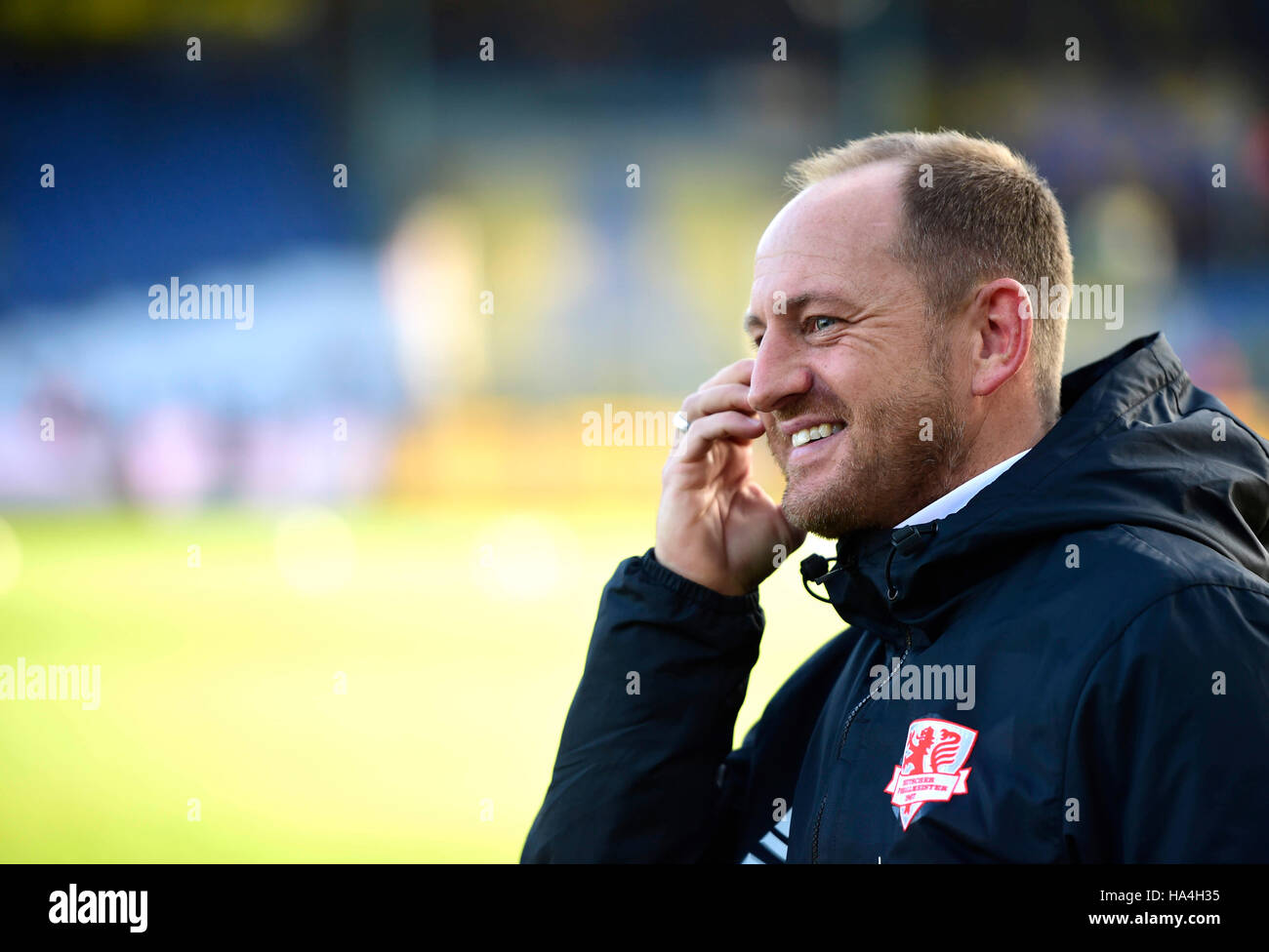 Braunschweig's coach Torsten Lieberknecht in the stadium before the ...