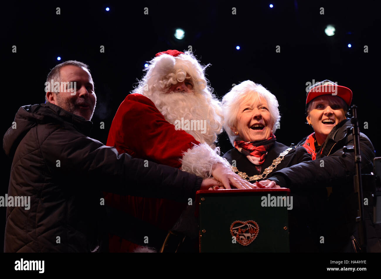 Christmas lights switch-on event in Chelmsford Stock Photo - Alamy