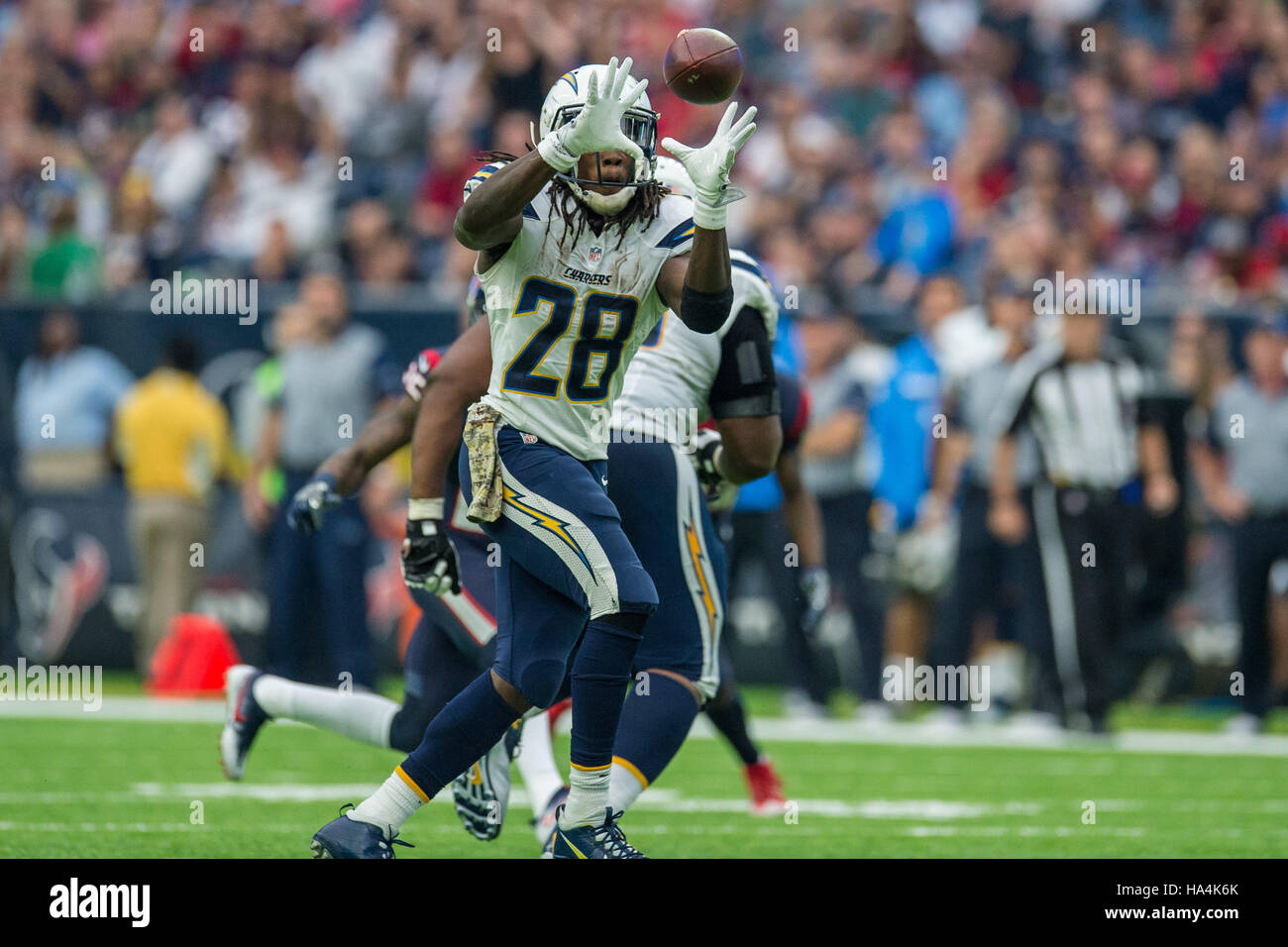 Houston, Texas, USA. 27th Nov, 2016. San Diego Chargers running back ...