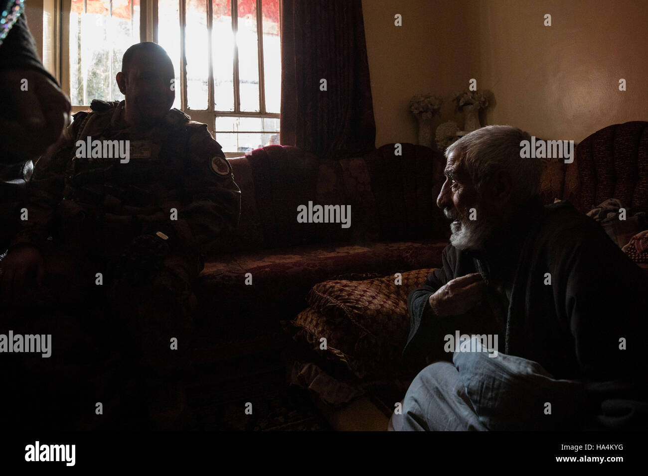 Mosul, Ninewa Province, IRAQ. 26th Nov, 2016. Elderly resident ...