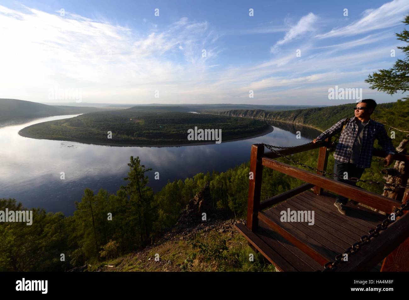 Harbin, China's Heilongjiang Province. 4th Aug, 2016. A tourist visits ...