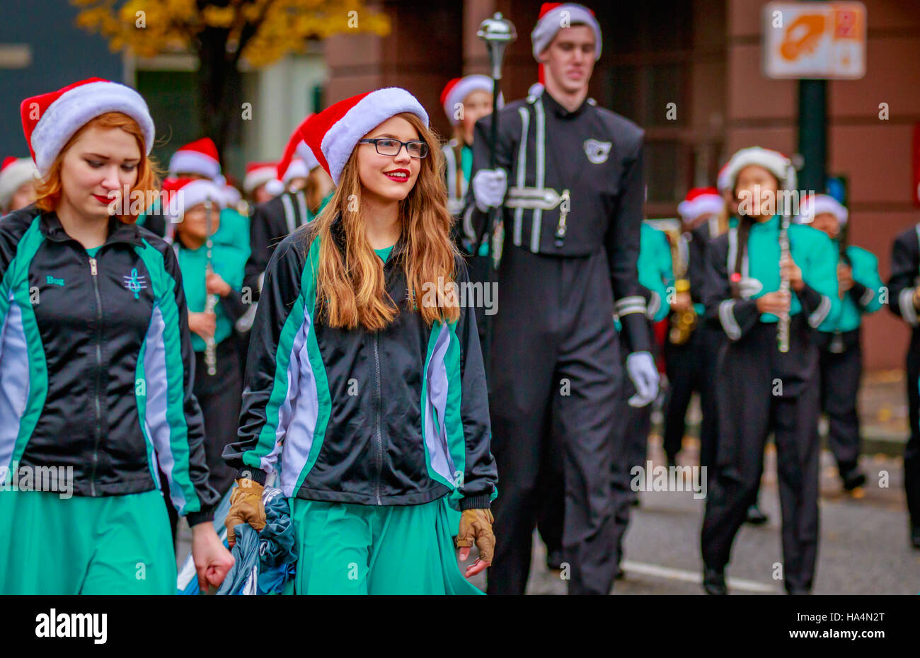 Portland, Oregon, USA - November 25, 2016: Canby High School Marching ...