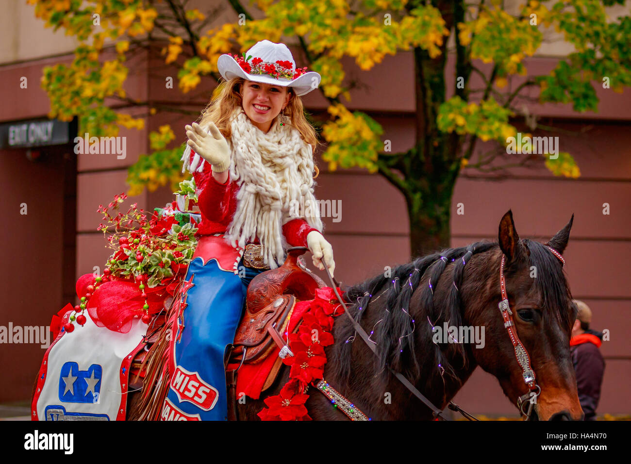 Portland, Oregon, USA - November 25, 2016: Miss Vancouver Rodeo in the ...
