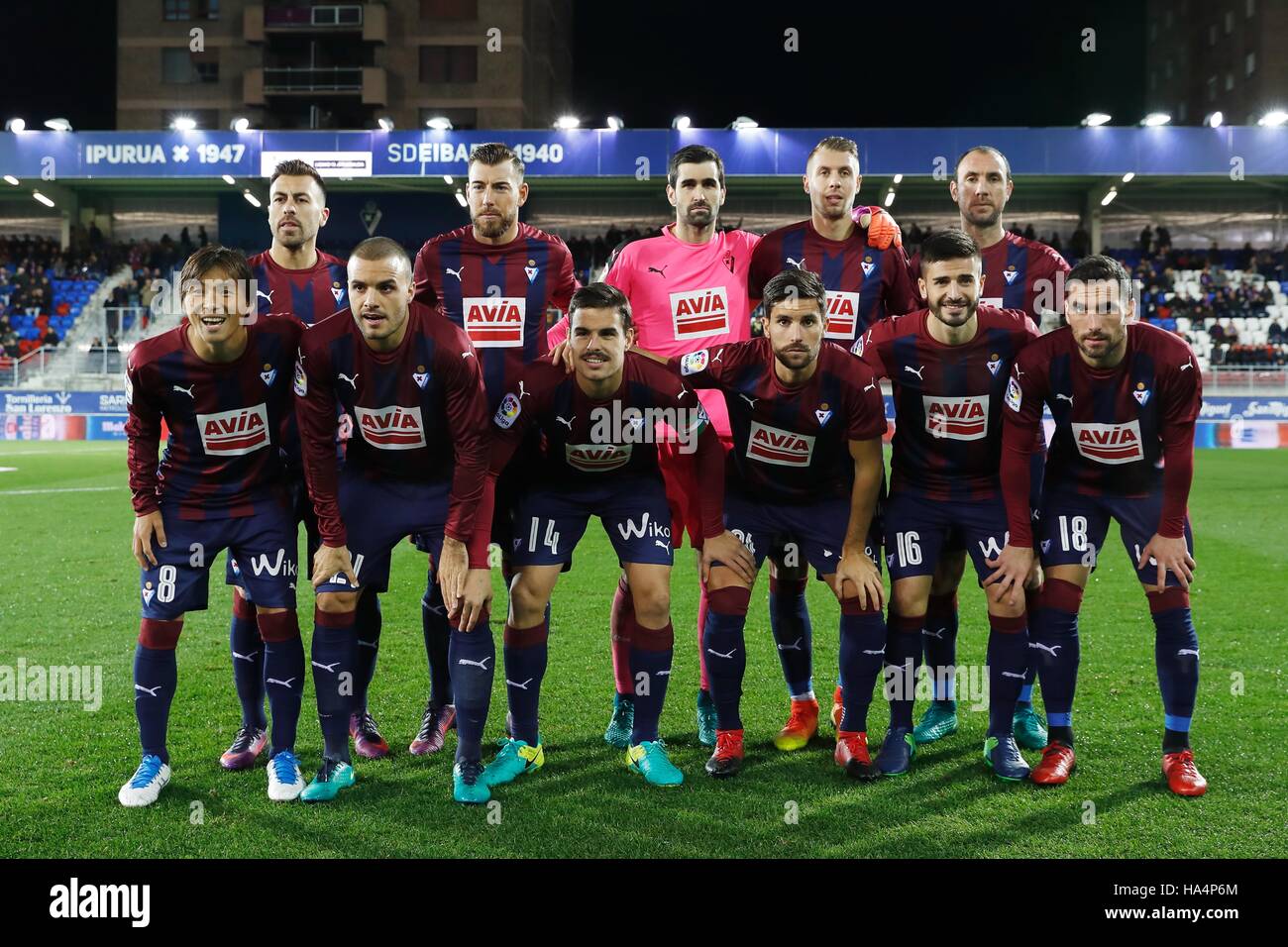 Eibar, Spain. 25th Nov, 2016. Eibar team group line-up (Eibar) Football ...