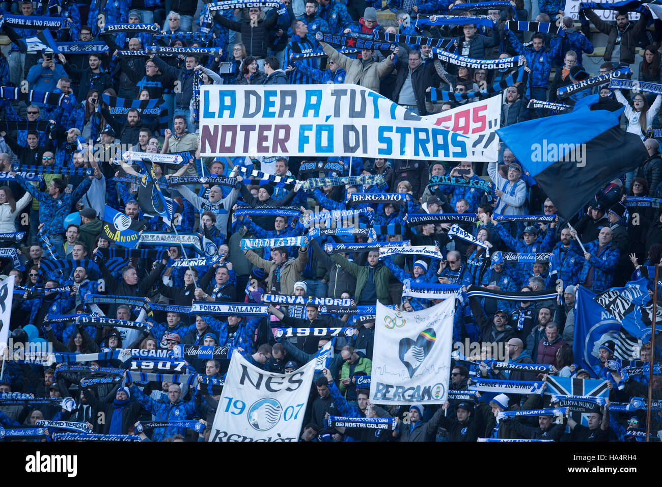 Bologna, Italy. 27th Nov, 2016. Atalanta fans Football/Soccer : Italian ...