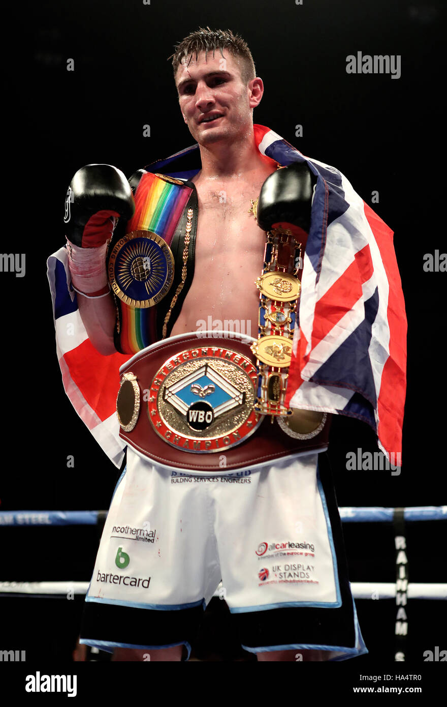 Tommy Langford celebrates victory over Sam Sheedy during the Vacant ...