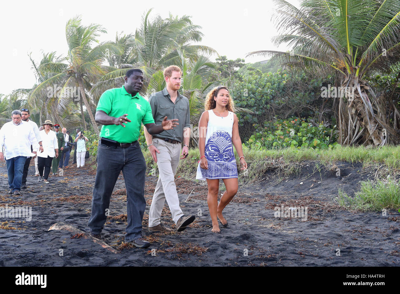 Prince Harry during a visit to a Turtle Conservation Project at ...