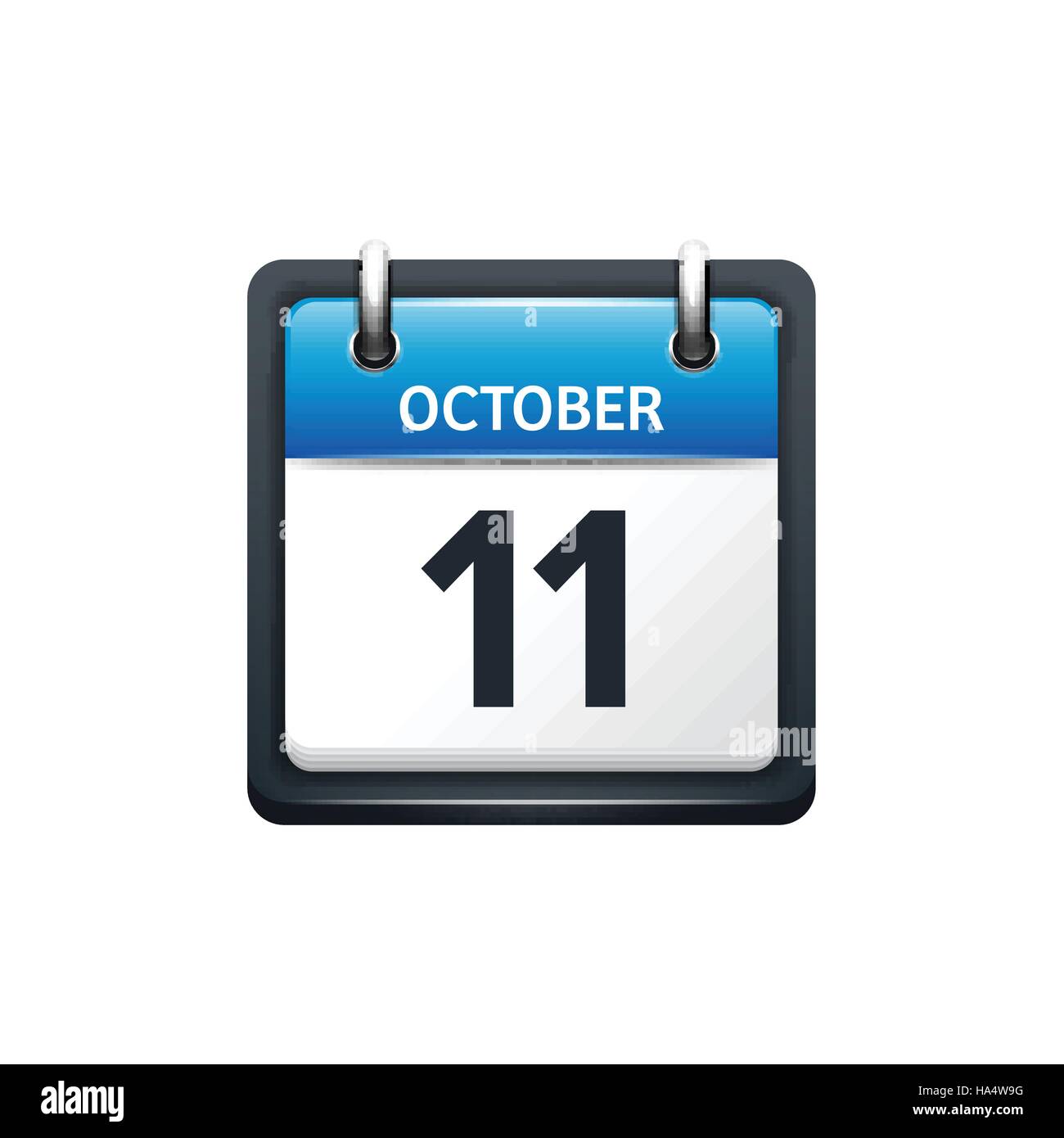 October 12. Isometric Calendar Icon With Shadow.Vector Illustration ...