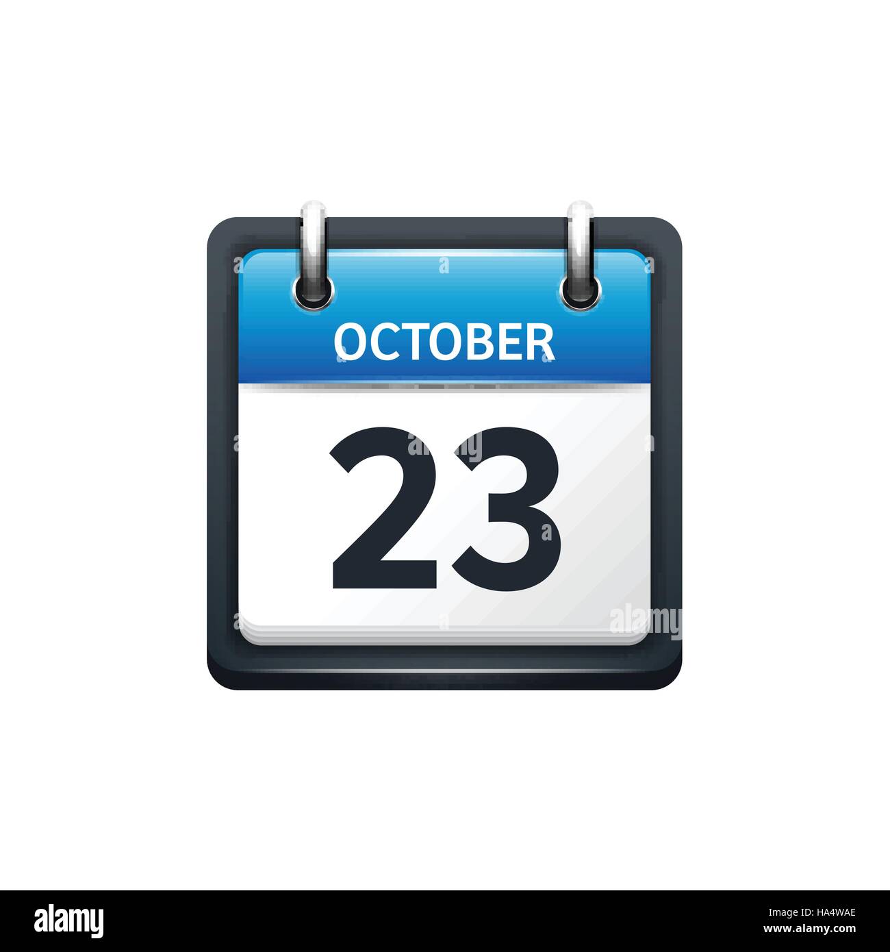 October 24. Isometric Calendar Icon With Shadow.Vector Illustration ...