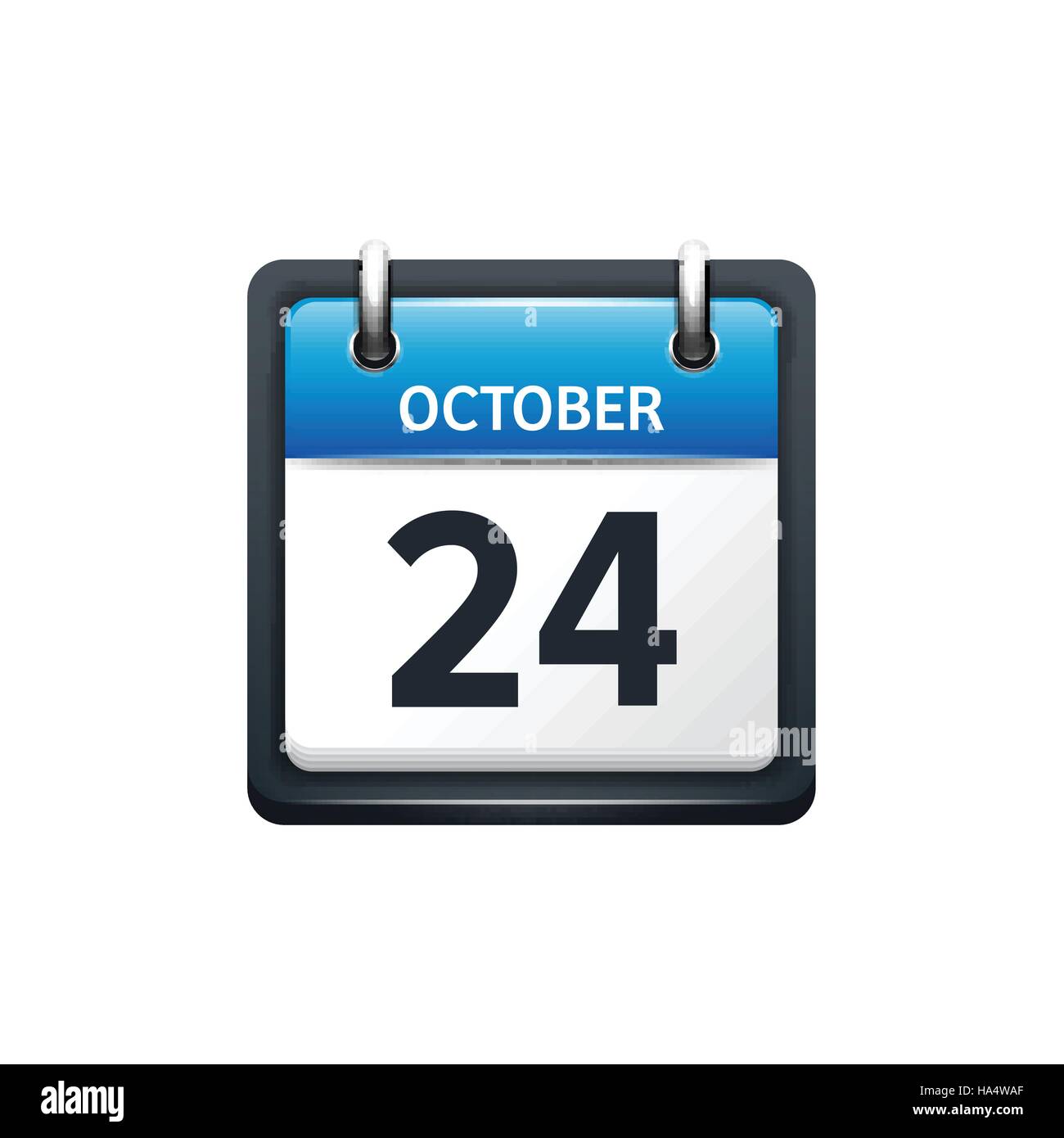 October 25. Isometric Calendar Icon With Shadow.Vector Illustration ...